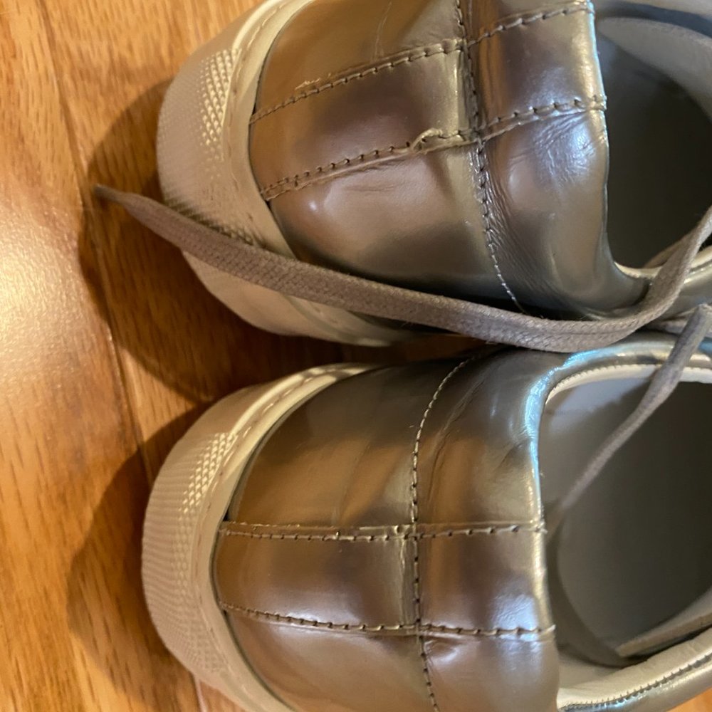 Acne Metallic Silver Adriana Sneaker Smiley-Face - Si… - Gem